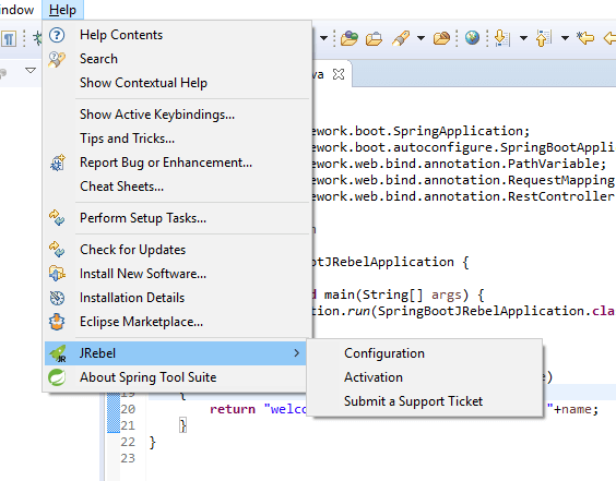 Hot Reloading Using JRebel For Java Application